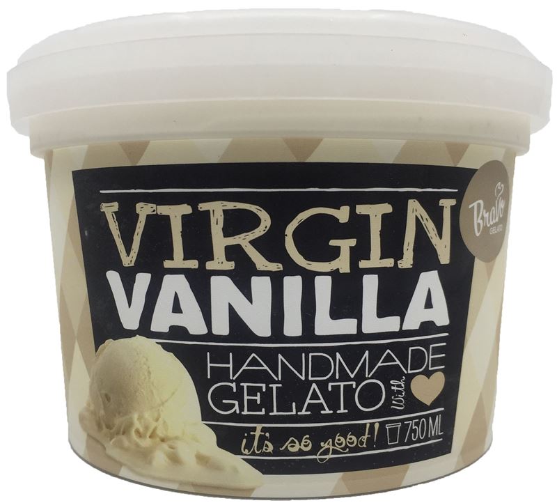 BRAVO GELATO VIRGIN VANILLA 750ML : Fruitologist